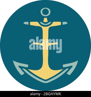 iconic tattoo style image of an anchor Stock Vector Image & Art - Alamy