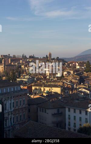 PERUGIA, ITALY - DECEMBER 9 2016: view from the top of the hill ...