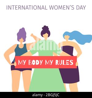 My Body My Rules quote, slogan, phrase. Hand drawn vector lettering ...