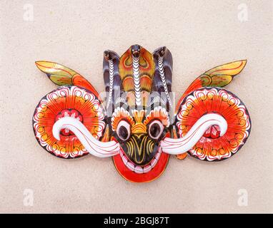 a traditional Sri Lanka Dance mask called Gara Raksha Mask ...
