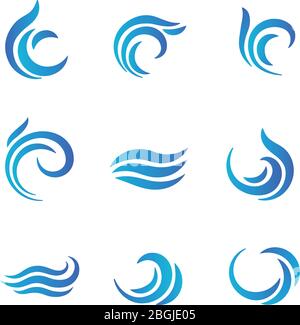 Water Waves Icon Tidal Wave Sea Ocean Tide Tsunami Shape Surfing Black ...