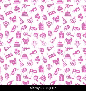Birthday Event Party Vector Seamless Pattern Stock Vector Image & Art ...