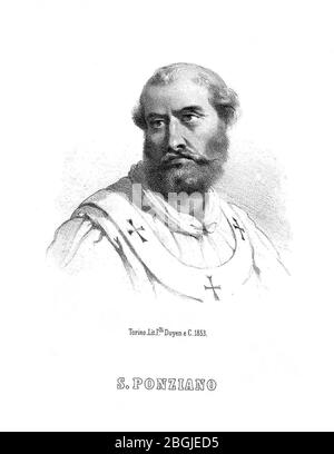 Pope Pontian Illustration Stock Photo - Alamy