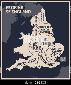 Map of England Stock Vector Image & Art - Alamy