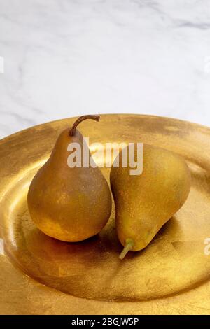 Bosc pear, Beurre Bosc, by James D Coppinger/Dembinsky Photo Assoc ...