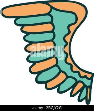 iconic tattoo style image of a wing Stock Vector Image & Art - Alamy