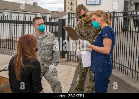 U.S. Air Force Col. Ryan Hayde, 23rd Wing vice commander, looks through ...
