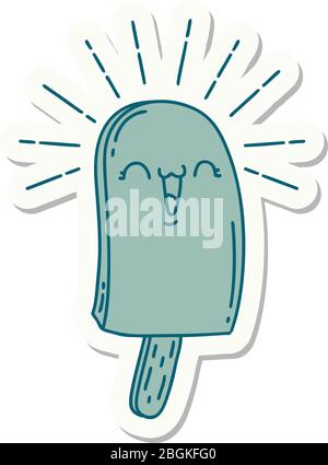 sticker of a tattoo style ice lolly Stock Vector Image & Art - Alamy