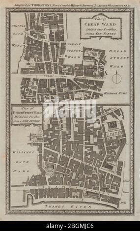'Tower Street Ward'. City of London. Thames St. Mark Lane. STOW/STRYPE ...