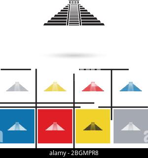 Aztec pyramid, Mayan and Inca tribal totem, ancient Mexican ...