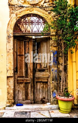 A flower house in Rethymno, Crete island in Greece Stock Photo - Alamy