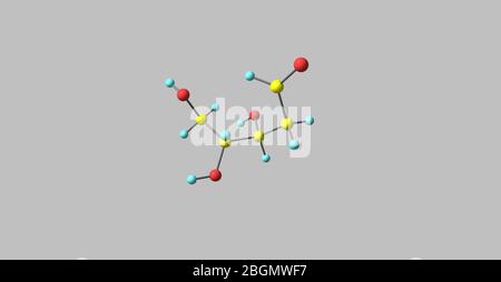 Deoxyribose sugar molecule, illustration Stock Photo - Alamy