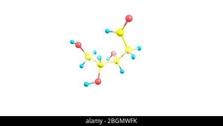 Deoxyribose sugar molecule, illustration Stock Photo - Alamy