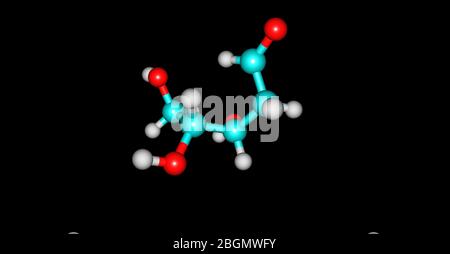 Deoxyribose sugar molecule, illustration Stock Photo - Alamy