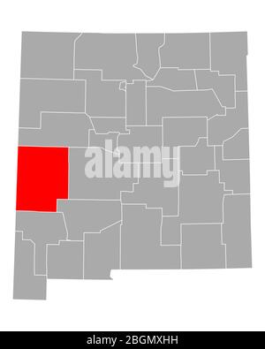 Map of Catron in New Mexico Stock Photo - Alamy