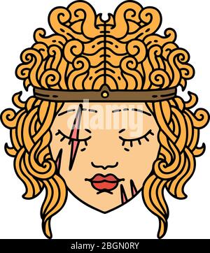 Retro Tattoo Style human barbarian character Stock Vector Image & Art ...