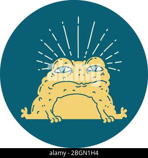 icon of a tattoo style toad character Stock Vector Image & Art - Alamy