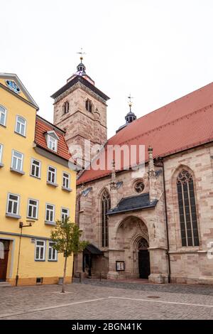 Altmarkt and Stadtkirche St. Georg in Schmalkalden, Thuringia, Germany ...