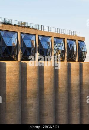 Close up of the exterior of the Zeitz Mocaa Museum of Contemporary Art ...