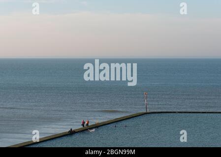 Swimming in Walpole Bay tidal pool, Margate Stock Photo - Alamy