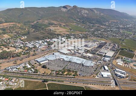 Aerial photo of Paarl Mall Stock Photo - Alamy