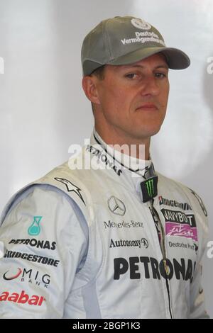 Race winner Michael Schumacher (GER) Ferrari on the podium...Formula ...