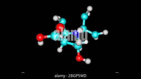Cocaine. Chemical formula, molecular structure. 3D rendering Stock ...