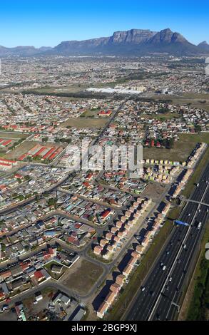Aerial photo of informal settlements and low-income housing Stock Photo ...