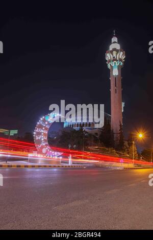Amman city lights of the streets in the night Stock Photo - Alamy