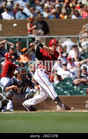 Geoff Blum... Cerveceros de Milwaukee vs diamondbacks en el Salt River ...