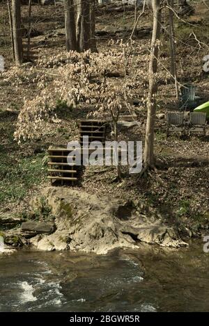 Nature walk trail, Mill Creek stream Stock Photo - Alamy