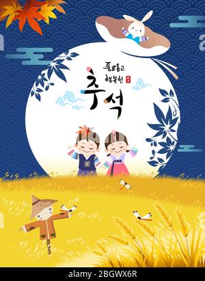 happy thanksgiving day cute girl with pumpkin and wooden sign vector ...