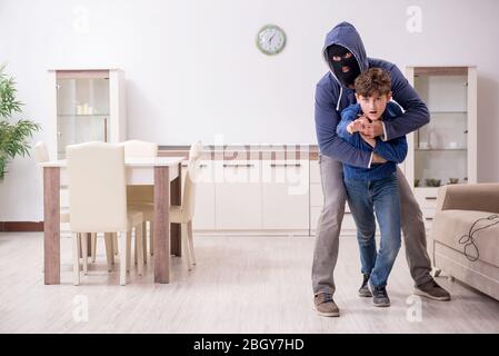 Child abduction concept with the young boy Stock Photo - Alamy