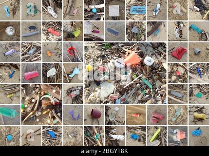 A photo montage of plastic pollution Stock Photo - Alamy