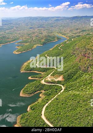 Aerial view of Inanda Dam and surrounding villages Stock Photo - Alamy