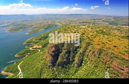Aerial view of Inanda Dam and surrounding villages Stock Photo - Alamy