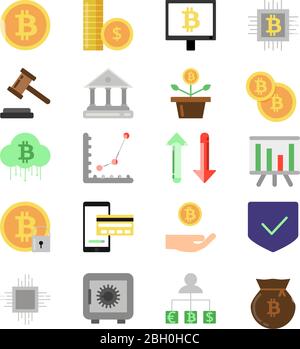 Bitcoin cryptocurrency online payment symbols Stock Vector Image & Art ...
