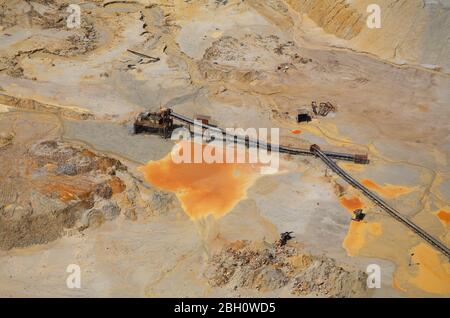 Aerial photo of open cast mine Stock Photo - Alamy