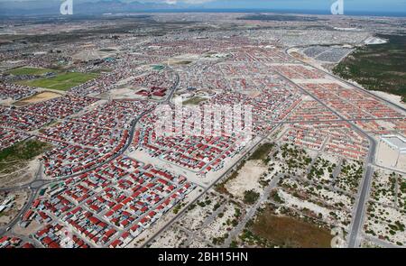 Aerial photo of informal settlements and low-income housing Stock Photo ...