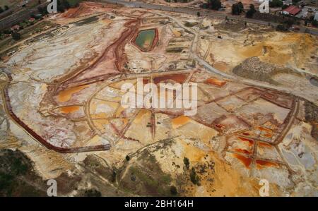 Aerial photo of open cast mine Stock Photo - Alamy