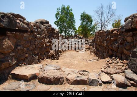 The archeological ruins of historical Bethsaida, Israel, Middle East ...