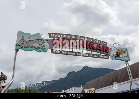 Welcome to Ketchikan sign, Alaska Stock Photo: 52147309 - Alamy