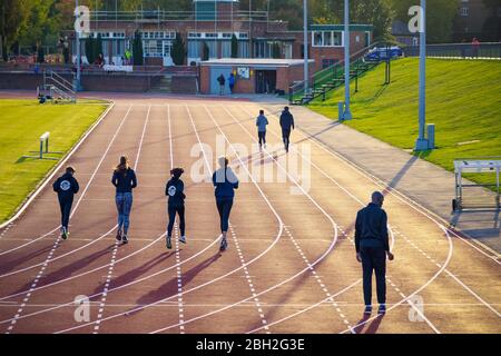 The Parliament Hill Fields Athletics Track in London, all-weather ...