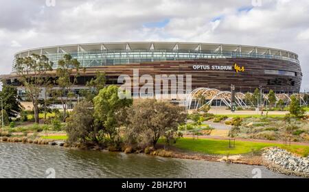 Optus Stadium and the Swan River Stock Photo - Alamy