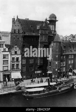 ww2 - landscape of Port of Gdańsk - Danzig Poland - 1943 Stock Photo ...