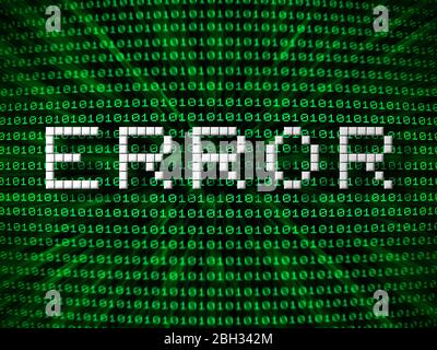 fault with Abstract Technology Binary code Background.Digital binary ...