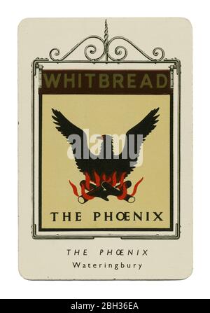 A 1949 miniature metal souvenir pub sign for Whitbread's Brewery. This ...