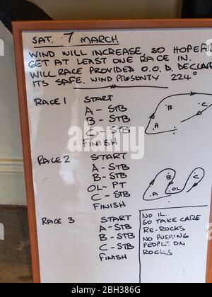Race Course Board for Club Dinghy Racing, East Lothian Yacht Club ...