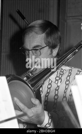 Don Lusher - portrait of the British jazz trombonist performing at the ...