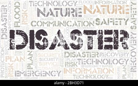 Disaster typography word cloud. Wordcloud collage made with the text ...